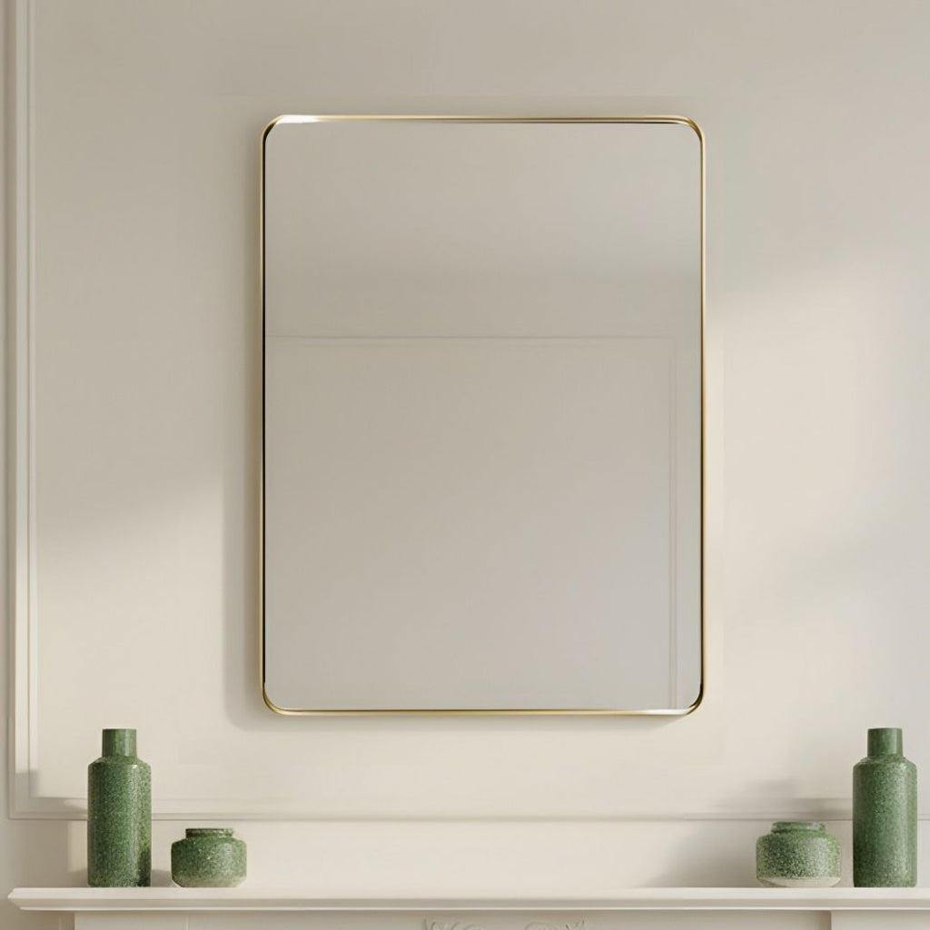 Portland | Rectangular Gold Mirror | 90x60 – Oriana B