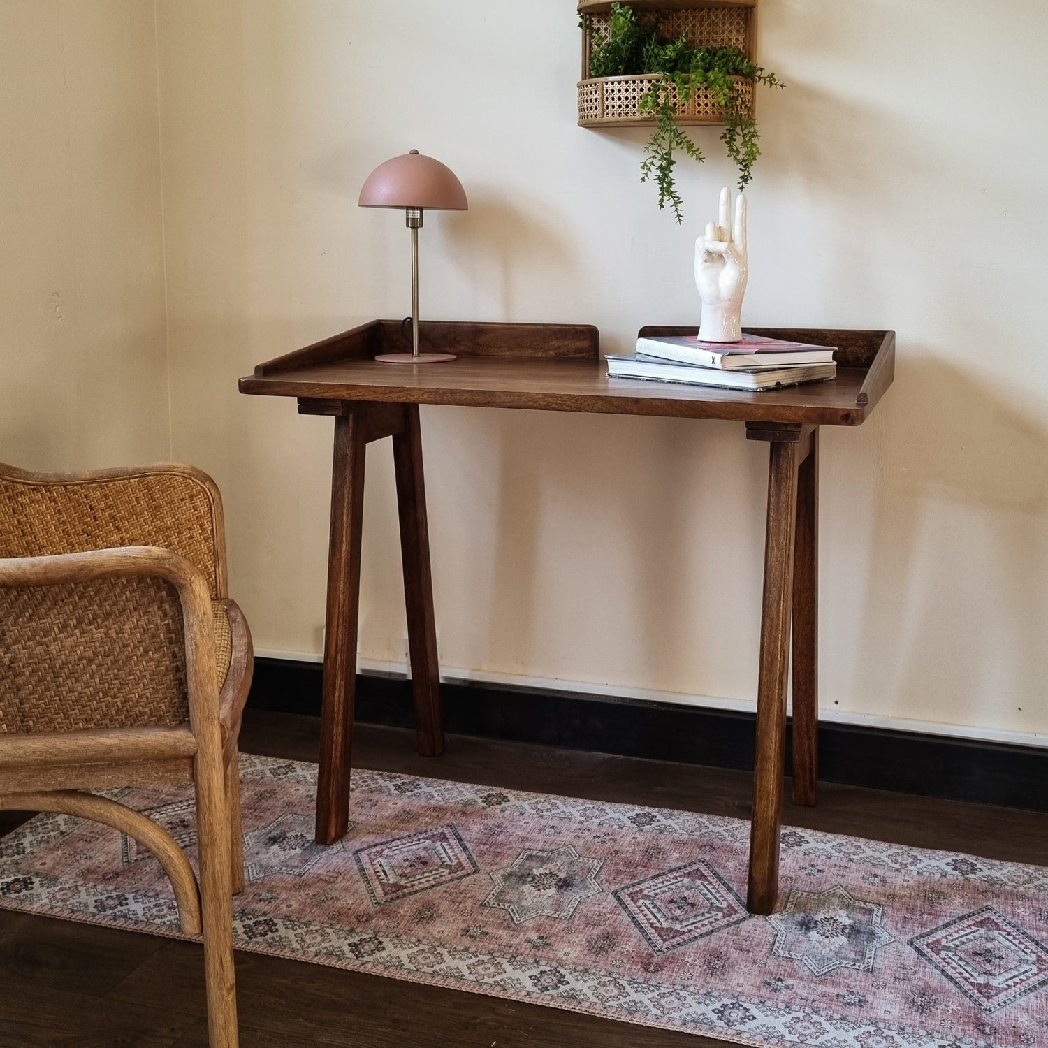 Dark Mango Wood Desk – Oriana B